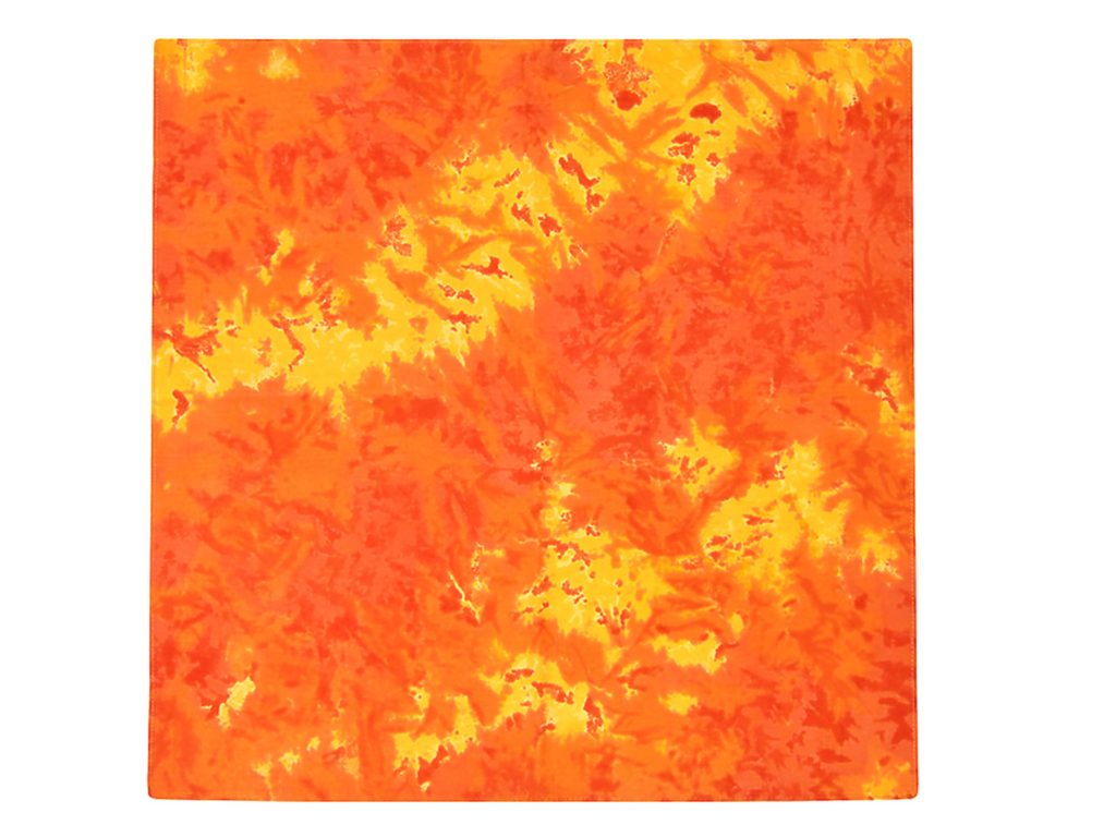 Fire Orange Tie Dye Bandana - Tie Dye Space